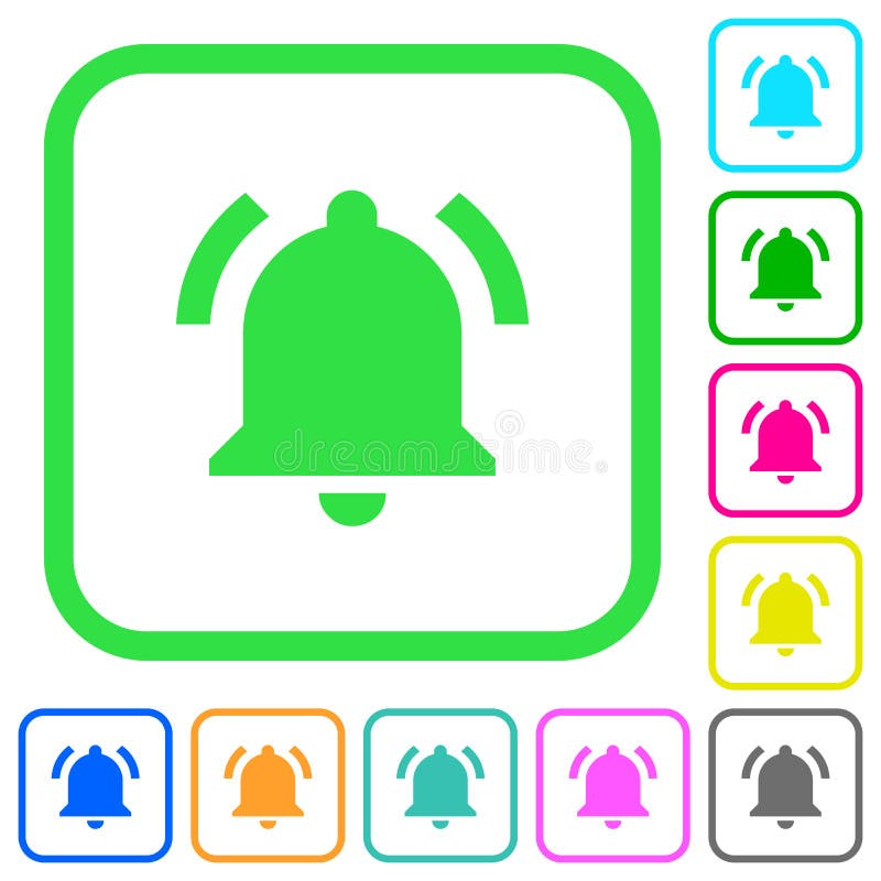 Active Notification Vivid Colored Flat Icons Stock Vector ...