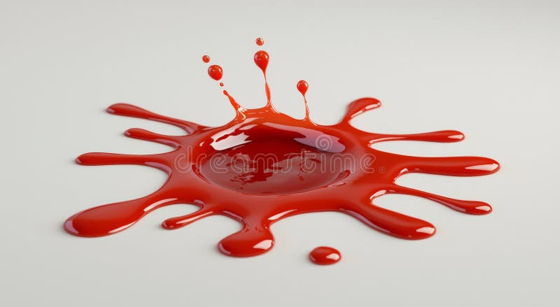 Active Oil Smear with Vivid Drips and Splashes on the Surface. Stock ...