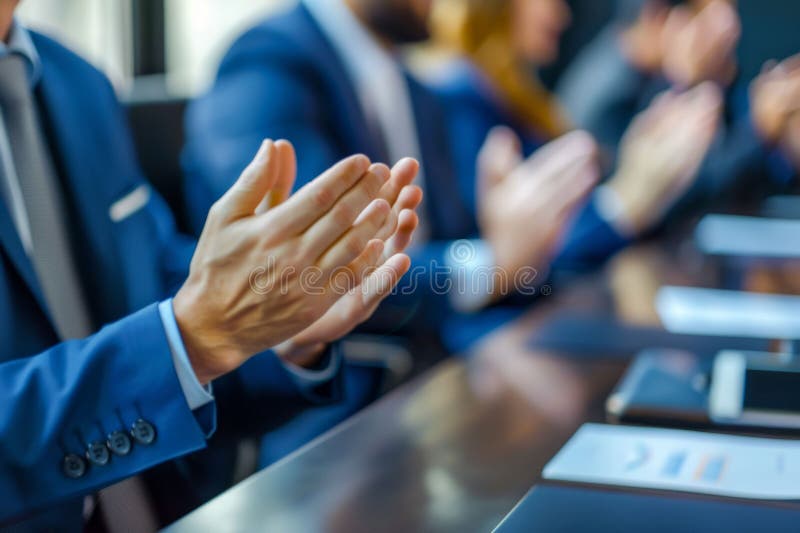 Active Participation in a Business Meeting. Generative Ai Stock ...