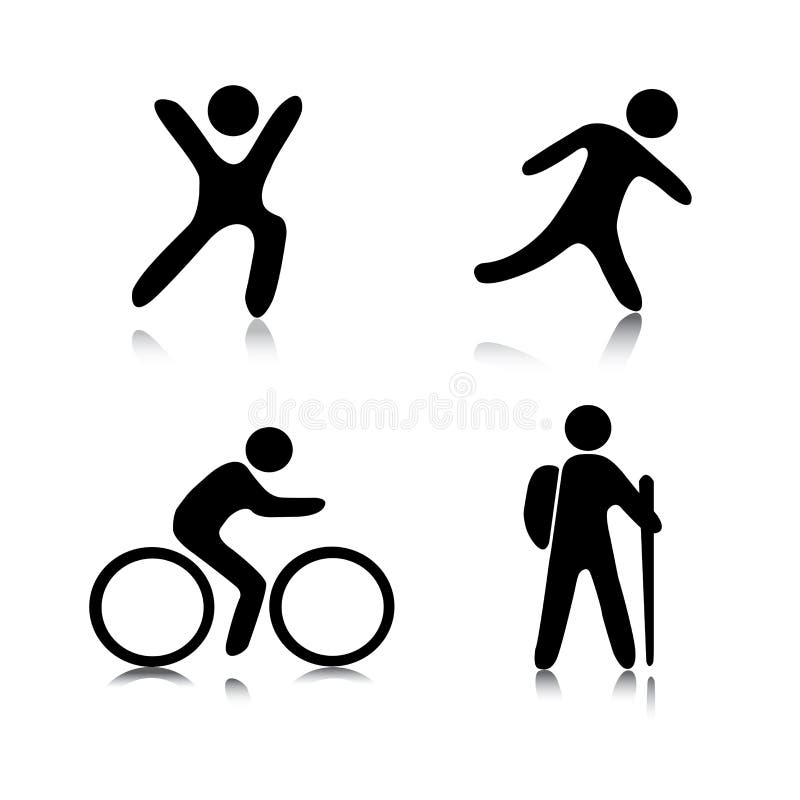 Active People, Doing Actions Stock Vector - Illustration of mirroving ...