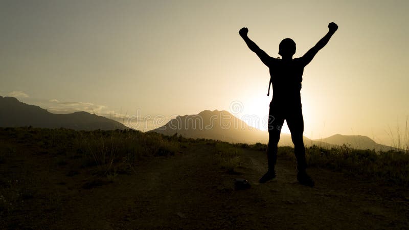 Active Person Experiencing the Joy of Victory and Success Stock Image ...