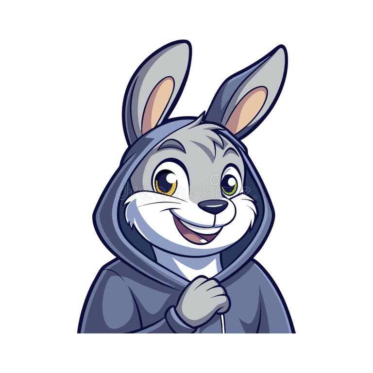 Active Rabbit Whispering during Geocaching Stock Vector - Illustration ...