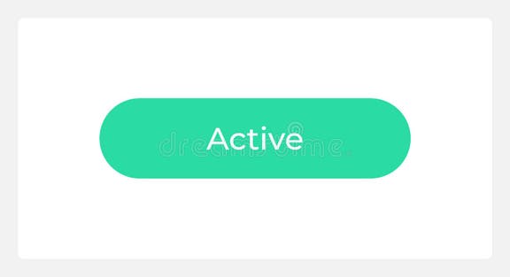 Active Register Button Ui Element Template Stock Vector Illustration