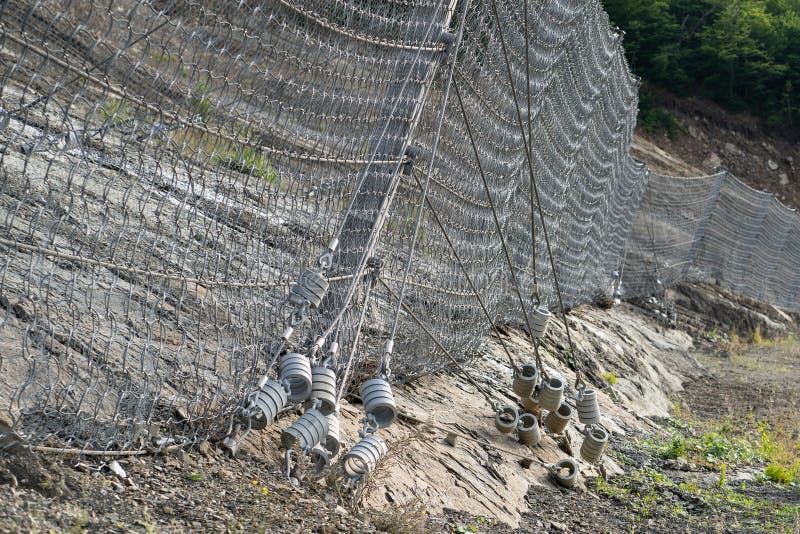 Active Robust Rockfall Barrier System with Wire Mesh Along the Road ...