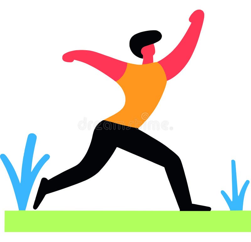 Active Runner in Vibrant Outdoor Scene Stock Vector - Illustration of ...