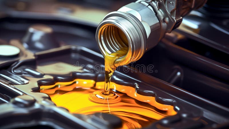 Scene of Engine Oil Leak Detection Process in Action.AI Generated Stock Illustration ...