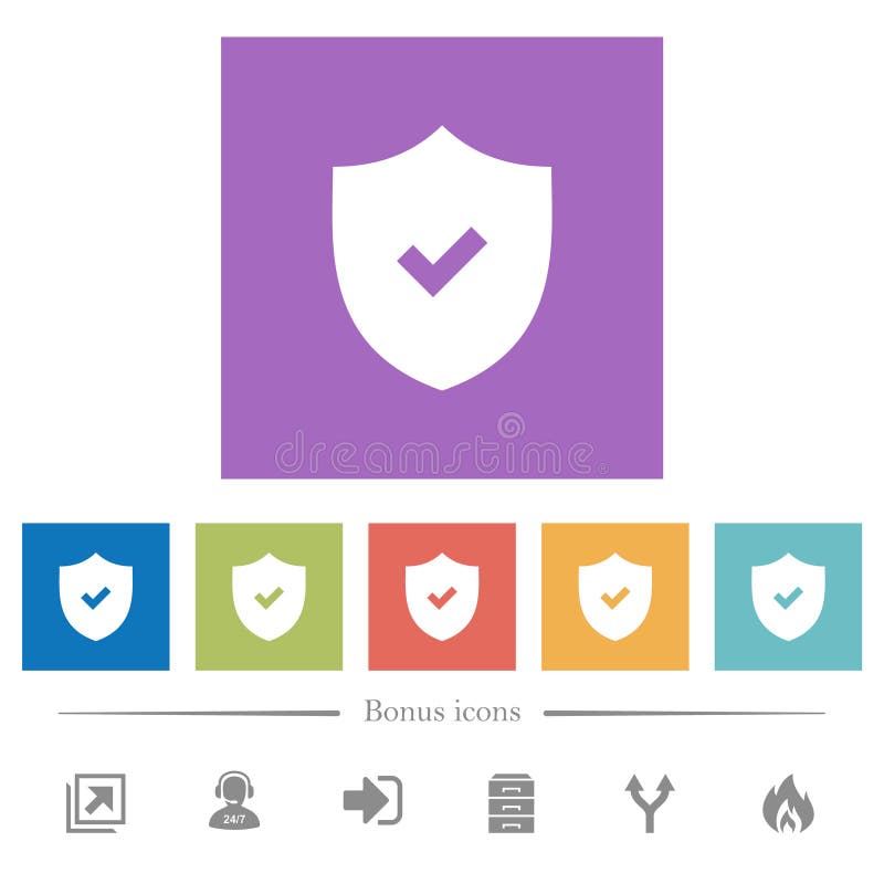 Active Security Outline Vivid Colored Flat Icons Stock Vector ...