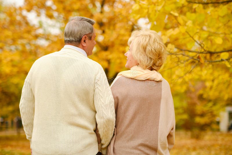 Active Seniors on a Walk in Forest Stock Photo - Image of husband ...