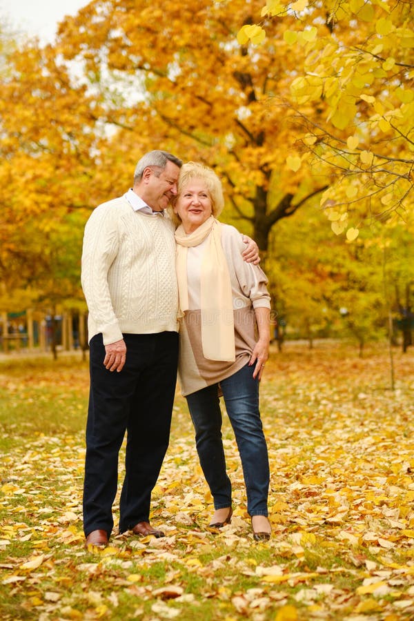 Active Seniors on a Walk in Forest Stock Image - Image of male, nature ...