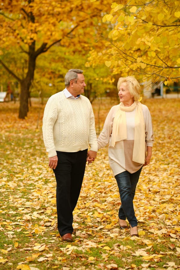 Active Seniors on a Walk in Forest Stock Photo - Image of female ...