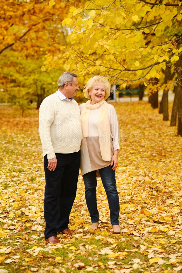 Active Seniors on a Walk in Forest Stock Image - Image of beautiful ...