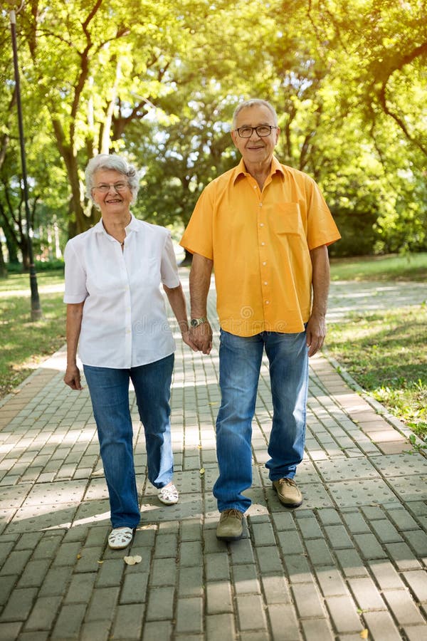 Active Seniors Walk in Nature Stock Image - Image of nature, pensioner ...