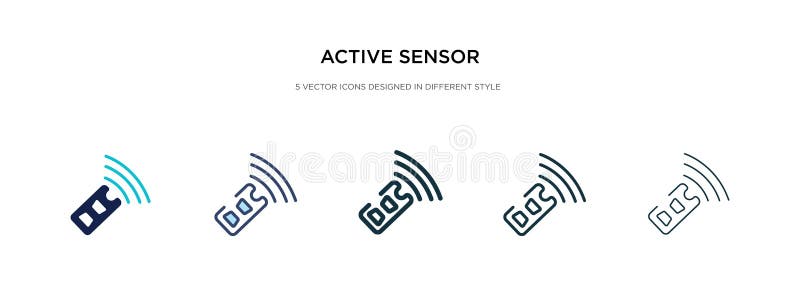 Active Sensor Icon in Different Style Vector Illustration. Two Colored ...