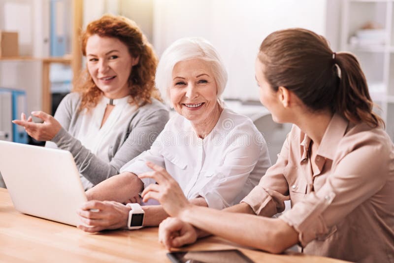 Active Smart Coworkers Cooperating in the Office Stock Image - Image of ...