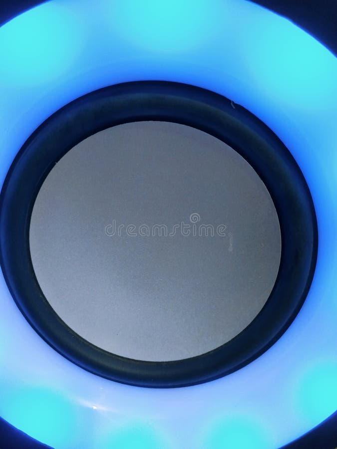 Active Sound System with Blue Light Stock Photo - Image of diagram ...