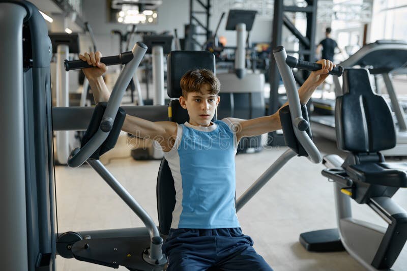 Active Teenager Boy Doing Physical Exercise for Masculinity Development ...