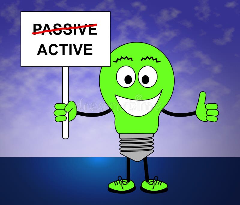 Active Versus Passive Guage Showing Proactive Strategy 3d Illustration ...