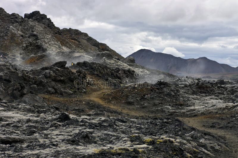 Active Volcanic Fissure stock image. Image of iceland - 6144611