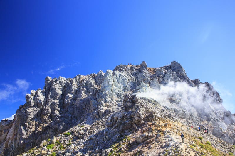 Active Volcano Mt. Yakedake Stock Photo - Image of scenery, scene: 49108230