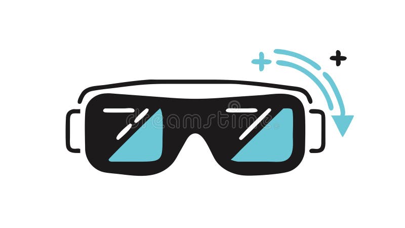 Active VR Glasses: Immersive Experience Technology, Vector Design ...