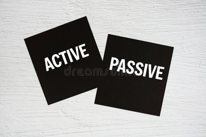 Active Vs Passive Text Message on Stick Note on Concrete Background ...
