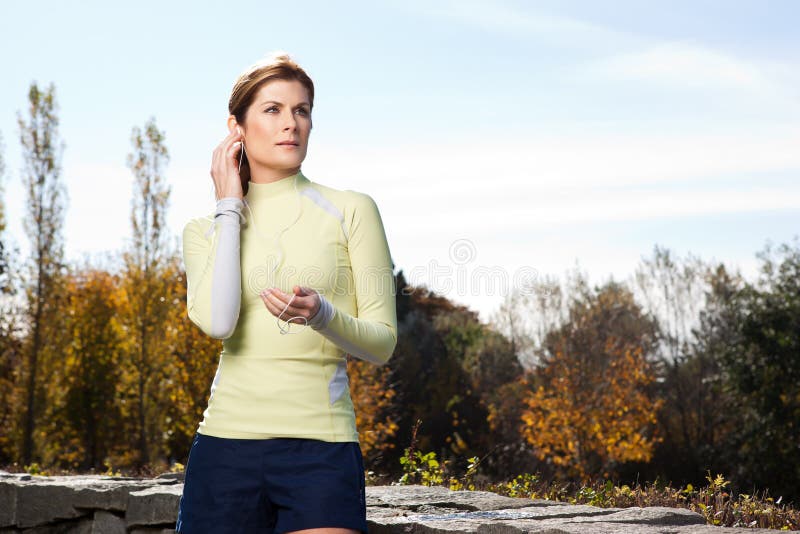 Active woman stock photo. Image of fitness, outdoor, music - 17188942