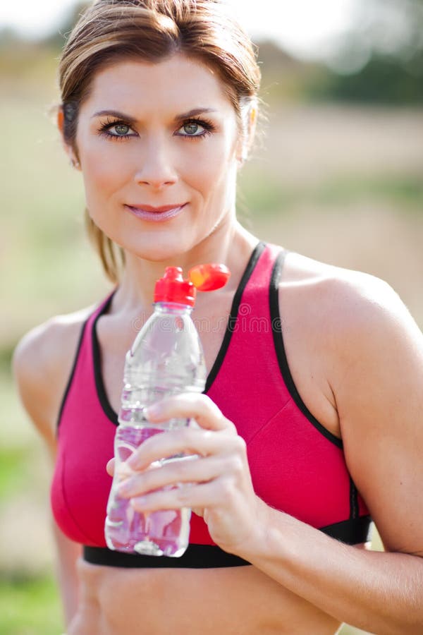 Active woman stock photo. Image of park, outdoor, towel - 16885812