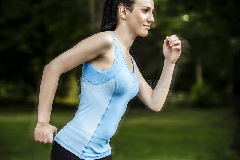 Active woman jogging stock photo. Image of brown, female - 29189796
