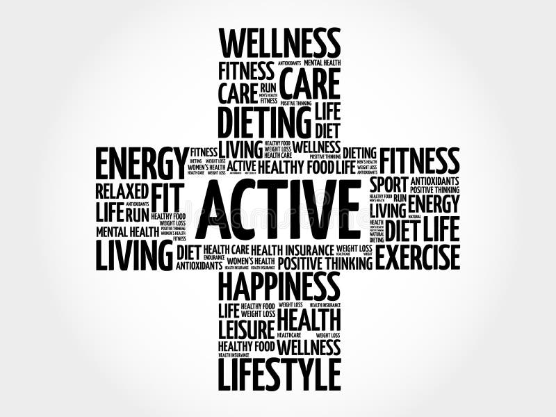 ACTIVE word cloud stock illustration. Illustration of endurance - 199114842