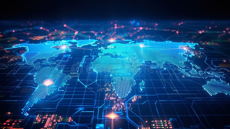 Active World Trade, World Market. Global Electronics Market, Shining ...