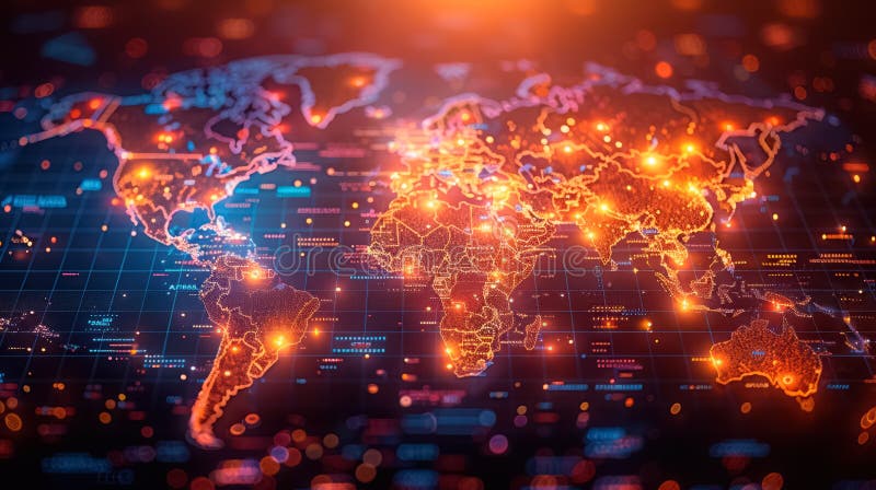 Active World Trade, World Market. Global Electronics Market, Shining ...