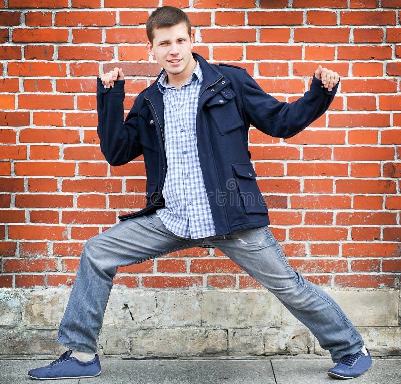 Active young man posing stock photo. Image of happy, city - 21675880