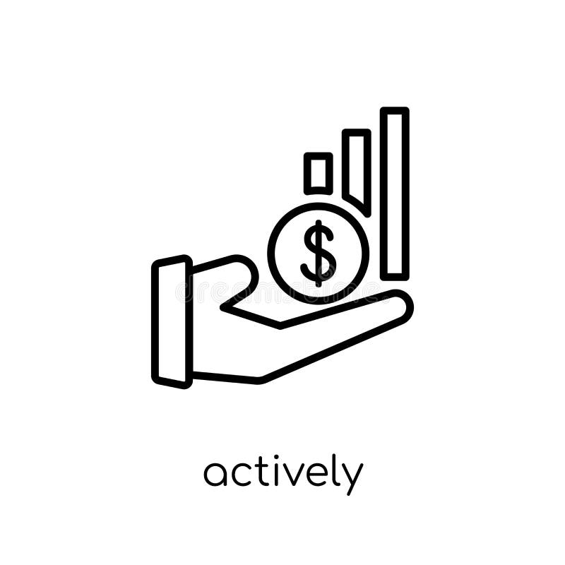 Actively Managed Funds Icon. Trendy Modern Flat Linear Vector Ac Stock ...