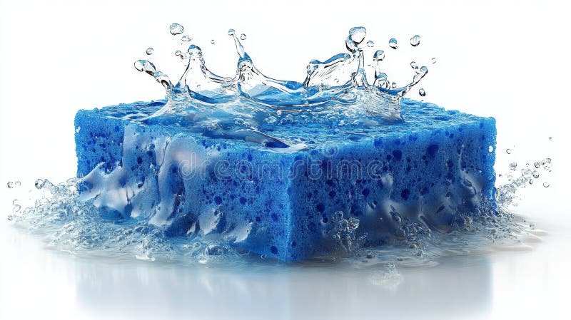 Actively Soaking Up Spilled Water, the Blue Sponge is a Prime Example ...