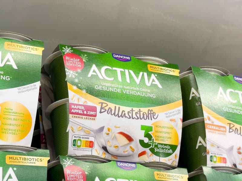 Activia Winter Edition Yogurt with Apple and Cinnamon Editorial Image ...