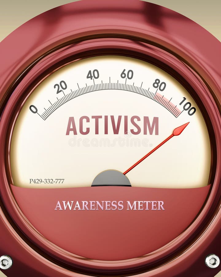 Activism and Awareness Meter that is Hitting a Full Scale, Showing a ...