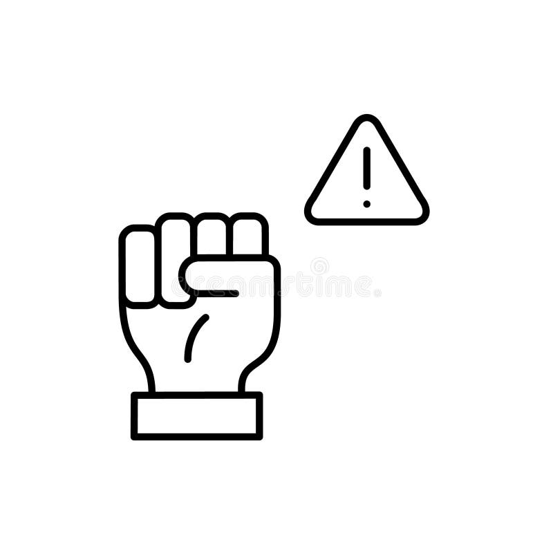 Activism Risk Notification, Potential Conflict Danger Warning. Pixel ...