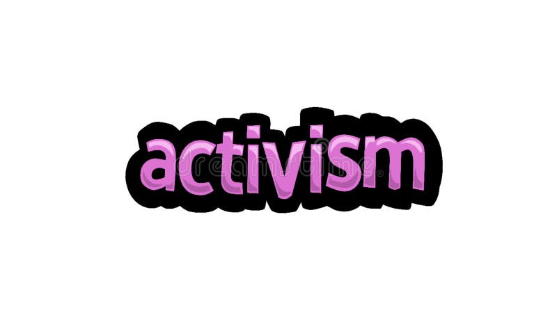ACTIVISM Writing Vector Design on a White Background Stock Video ...