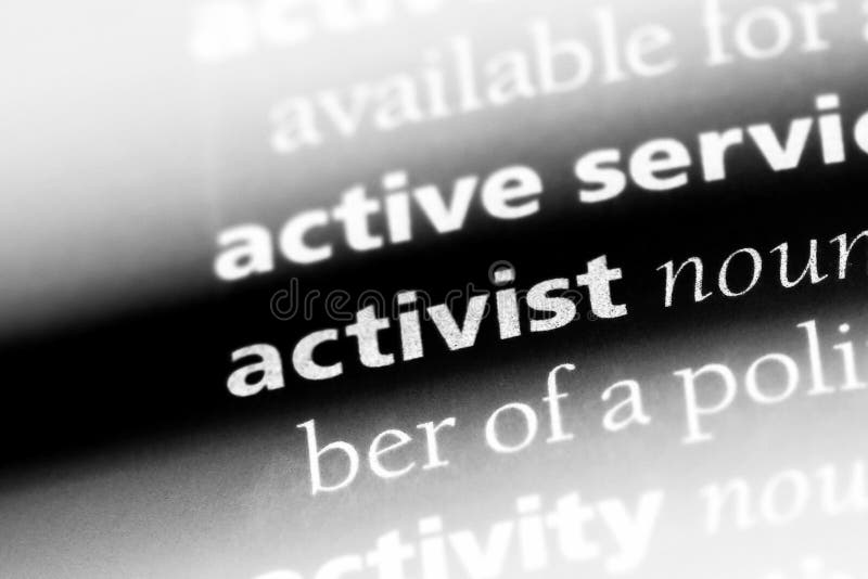 Definition of activist stock photo. Image of change - 113840316
