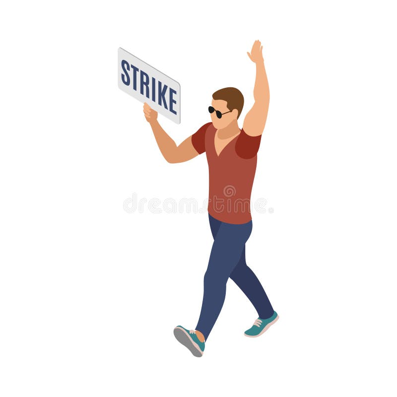 Activist Isometric Illustration Stock Illustration - Illustration of ...