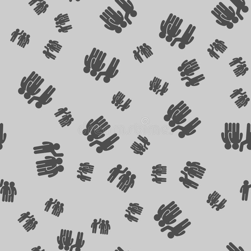 Activist Man and Community Solid Seamless Pattern, Charity Theme ...