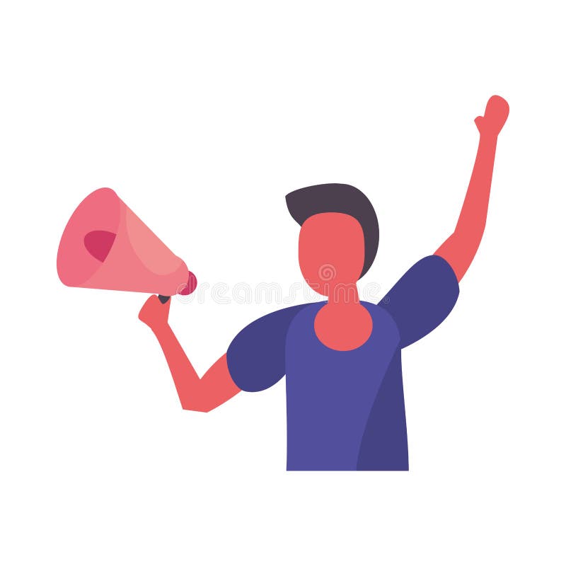 Set Protest, Megaphone, Peace and Bulletproof Vest Icon. Vector Stock ...