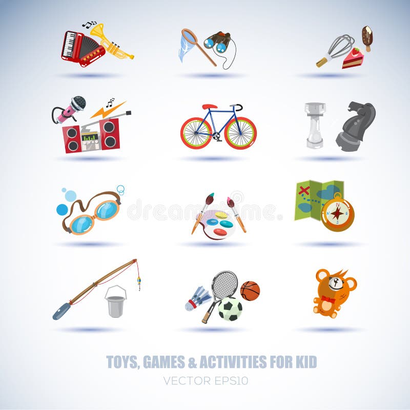 Activities icon set - stock illustration. Illustration of icon - 69095231