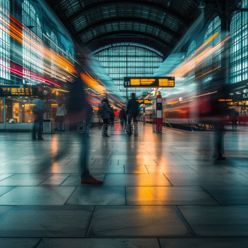 The Activities of Passengers and Visitors at the Train Station with ...