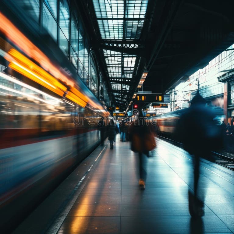 The Activities of Passengers and Visitors at the Train Station with ...