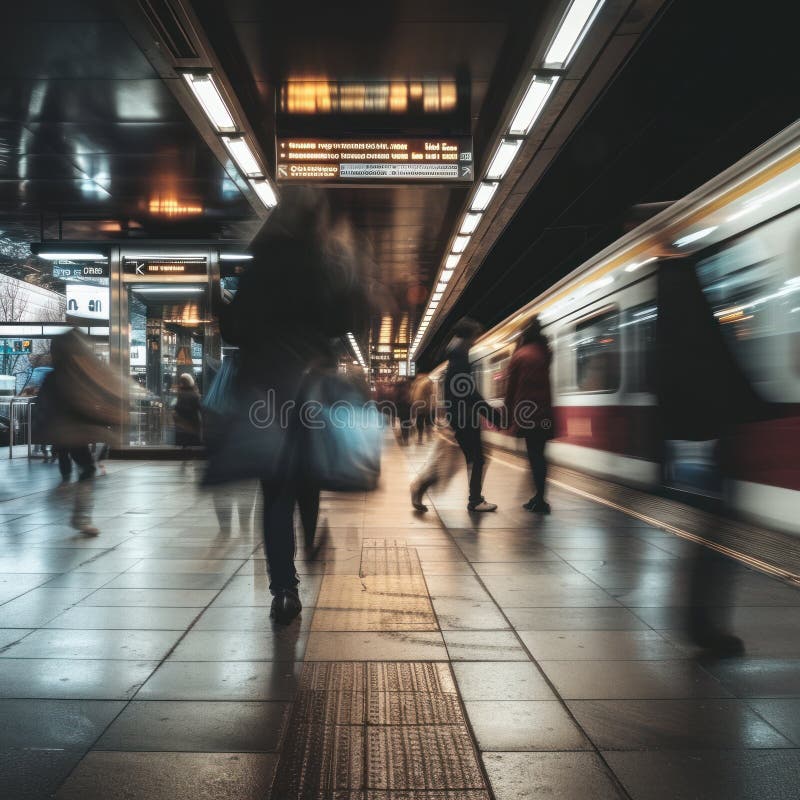 The Activities of Passengers and Visitors at the Train Station with ...