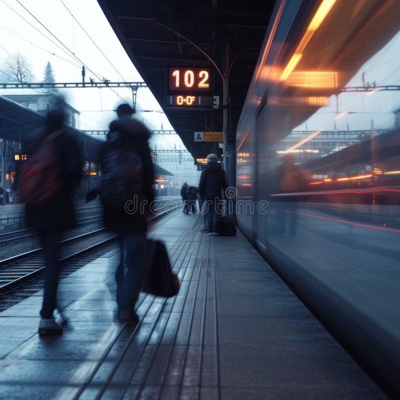 The Activities of Passengers and Visitors at the Train Station with ...