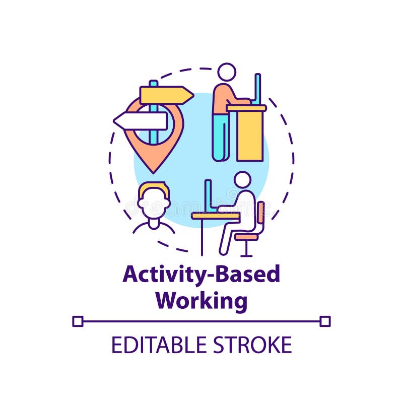 Activity-based Working Concept Icon Stock Vector - Illustration of ...