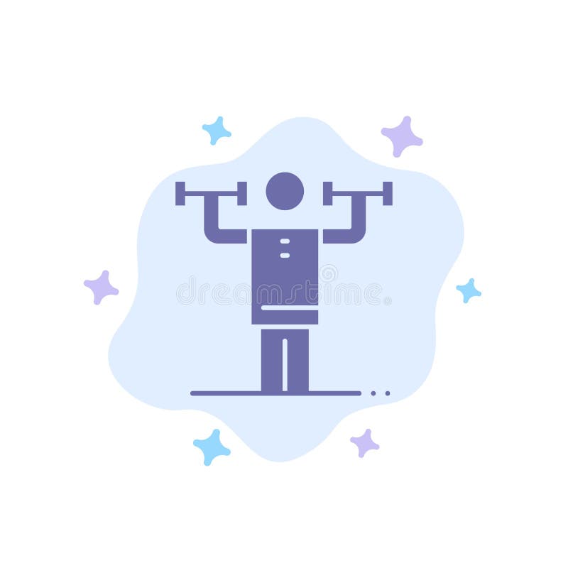 Activity, Discipline, Human, Physical, Strength Blue Icon on Abstract ...