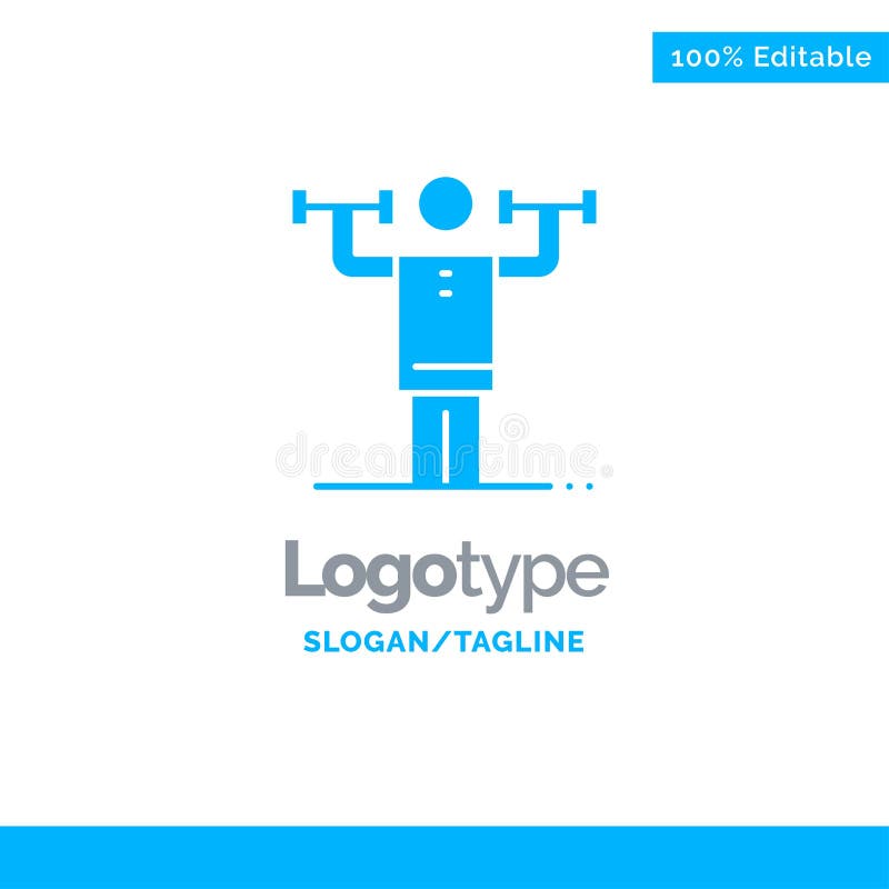 Activity, Discipline, Human, Physical, Strength Blue Solid Logo ...